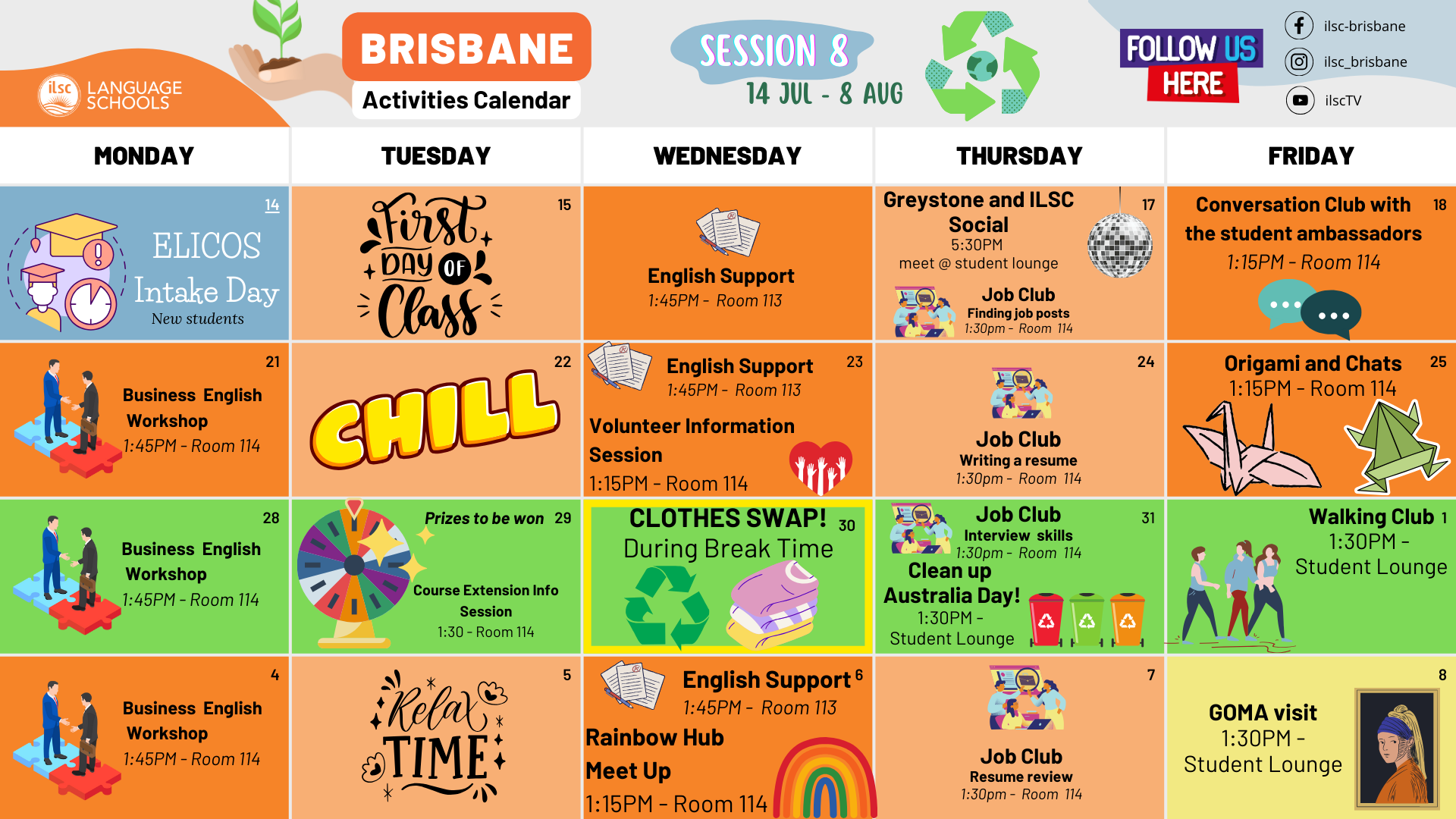 ILSC Australia Current Activities Calendars